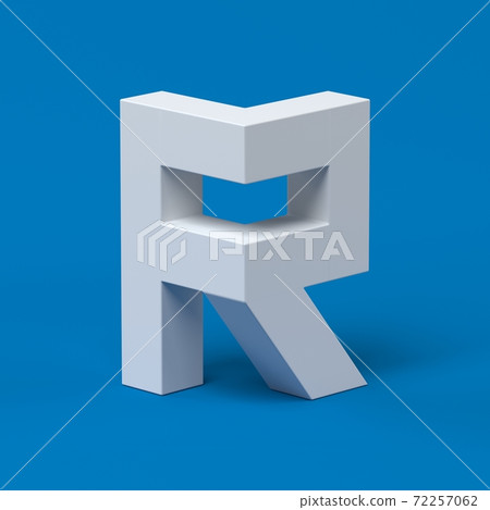 Isometric font 3d rendering letter R - Stock Illustration [72257062 ...