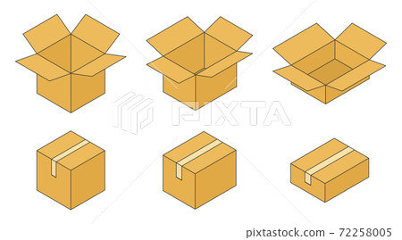 Cardboard set (with outline) - Stock Illustration [72258005] - PIXTA