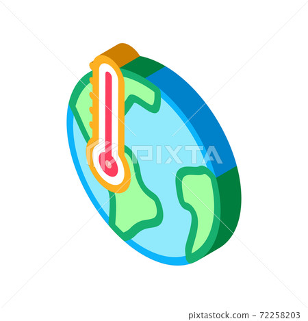 earth temperature isometric icon vector... - Stock Illustration ...