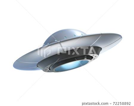 Alien spaceship on white background 3d... - Stock Illustration ...