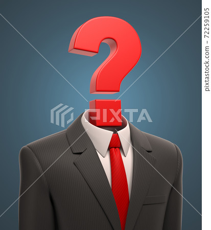 Business suit with question mark - Stock Illustration [72259105] - PIXTA