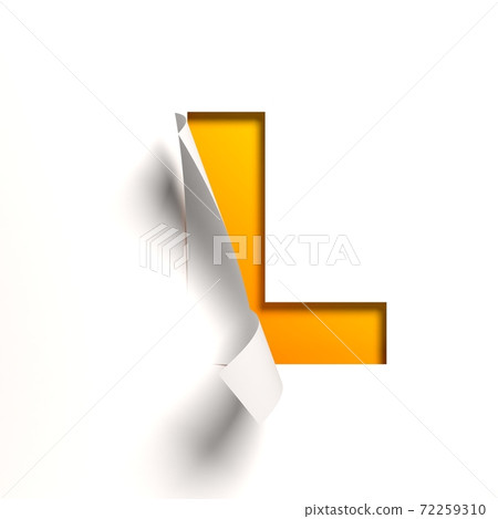 Curl paper font letter L - Stock Illustration [72259310] - PIXTA