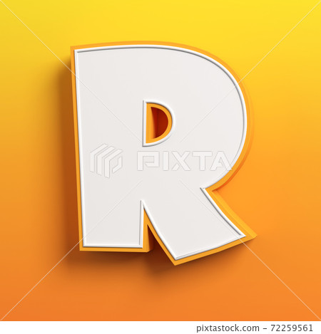 Cartoon 3d font letter R - Stock Illustration [72259561] - PIXTA