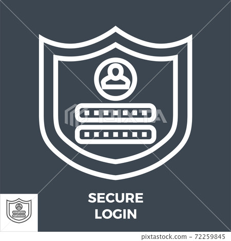 Secure Login Line Icon - Stock Illustration [72259845] - PIXTA