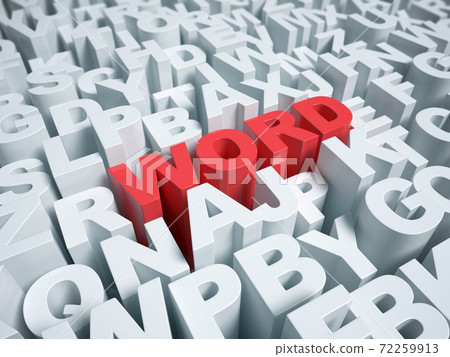 Word surrounded by randomized letters abstract... - Stock Illustration ...