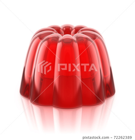 red jelly pudding 3d rendering - Stock Illustration [72262389] - PIXTA