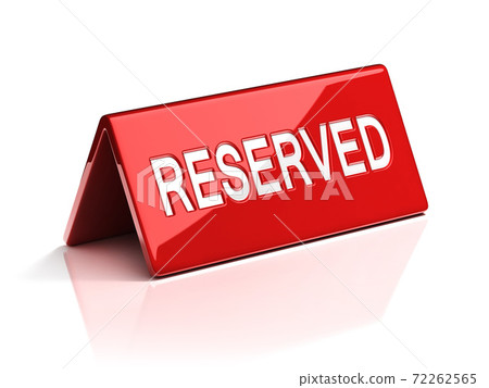 reservation sign on white background - Stock Illustration [72262565 ...