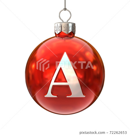 Colorful Christmas ball font letter A - Stock Illustration [72262653 ...