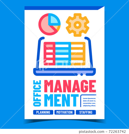 Office Management Creative Promotion Poster Vector - Stock Illustration ...