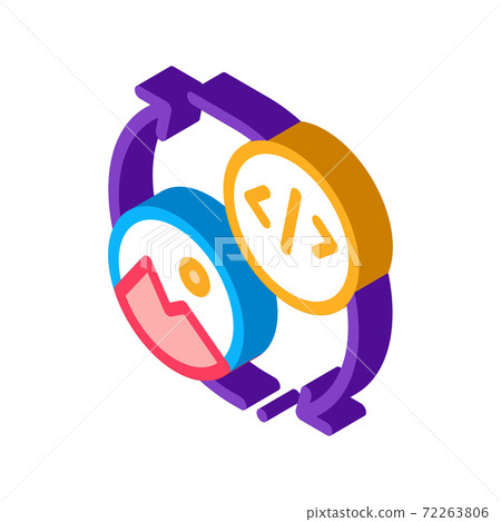 picture programming code isometric icon vector... - Stock Illustration ...