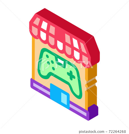 game shop isometric icon vector illustration color - Stock Illustration ...