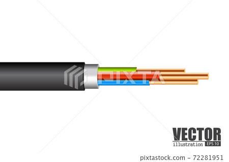 Electric cable vector illustration isolated on... - Stock Illustration ...