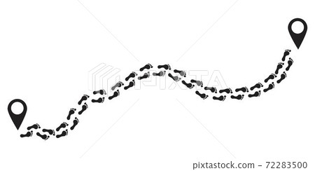 Footprint path vector illustration isolated on... - Stock Illustration ...