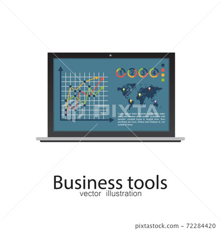 Business laptop vector illustration isolated. - Stock Illustration ...