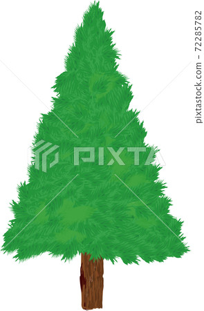 Illustration of a simple fir tree without... - Stock Illustration ...
