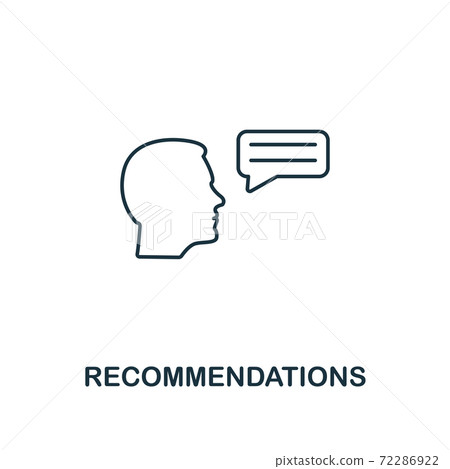 Recommendations icon. Thin line design symbol... - Stock Illustration ...