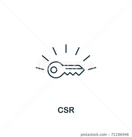 Csr icon. Thin line design symbol from business... - Stock Illustration ...