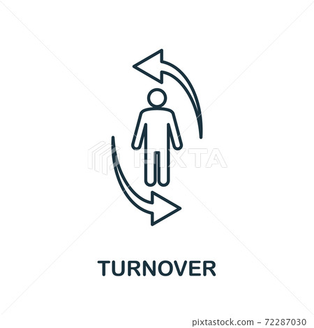 Turnover line icon. Thin style element from... - Stock Illustration ...
