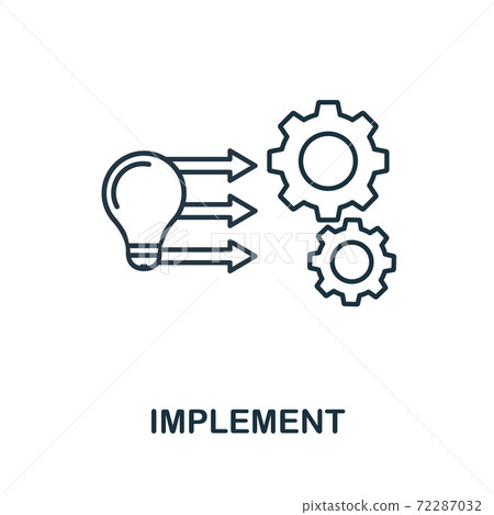 Implement line icon. Thin style element from... - Stock Illustration [72287032] - PIXTA