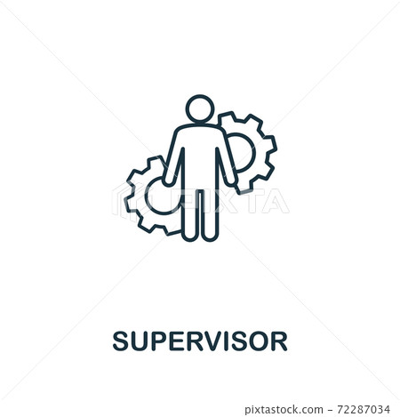Supervisor line icon. Thin style element from... - Stock Illustration ...