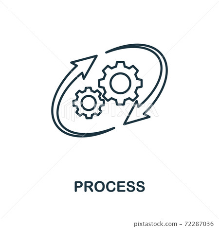 Process line icon. Thin style element from... - Stock Illustration ...