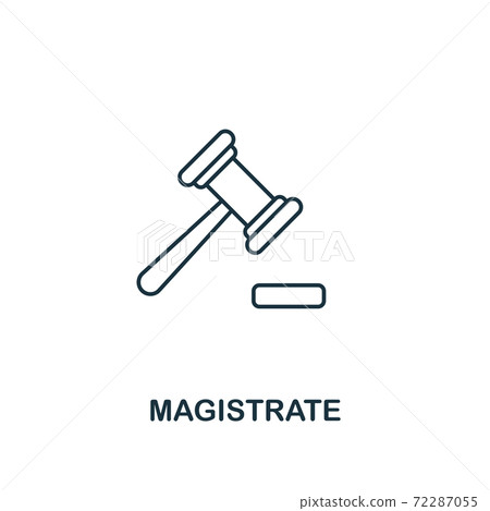 Magistrate icon. Outline style thin design from... - Stock Illustration ...