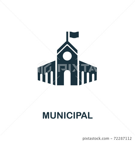 Municipal vector icon symbol. Creative sign... - Stock Illustration ...