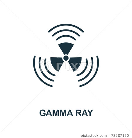 Gamma Ray vector icon symbol. Creative sign... - Stock Illustration ...