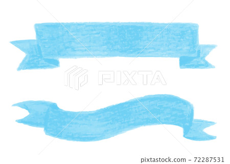Light blue cute hand-painted ribbon material - Stock Illustration ...