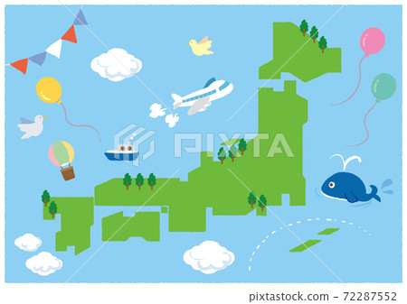Loose Japan Map A4 - Stock Illustration [72287552] - PIXTA