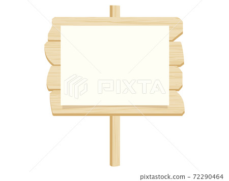 Standing sign with paper - Stock Illustration [72290464] - PIXTA