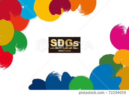 SDGs CMYK designated color (with swatch) frame - Stock Illustration ...