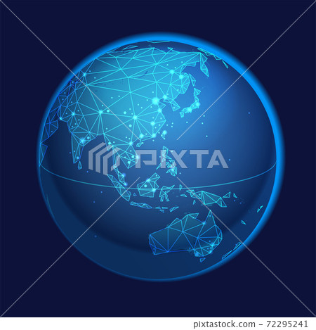 Global network symbol illustration Asia,... - Stock Illustration ...
