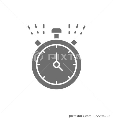 Vector stopwatch, timer, clock, watch grey icon. - Stock Illustration ...