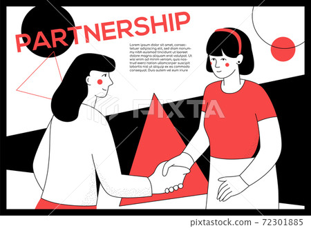 Partnership - modern flat design style web banner - Stock Illustration ...