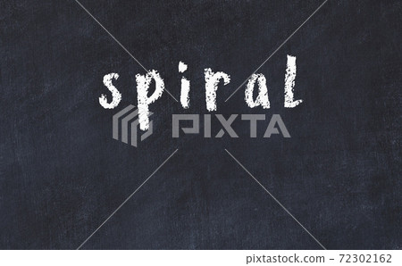 Black chalkboard with inscription spiral on in - Stock Illustration ...