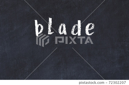 Black chalkboard with inscription blade on in - Stock Illustration ...