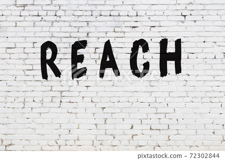 Word reach painted on white brick wall - Stock Illustration [72302844 ...
