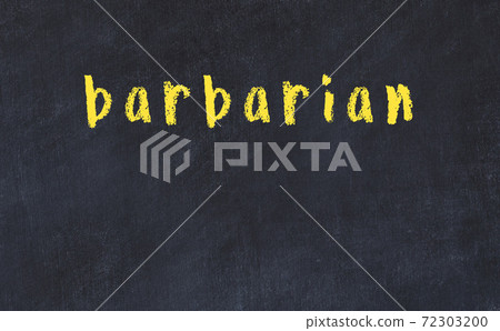 Black chalkboard with inscription barbarian on in - Stock Illustration ...