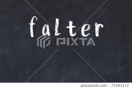 Black chalkboard with inscription falter on in - Stock Illustration ...