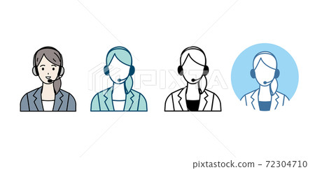 Telephone operator icon set - Stock Illustration [72304710] - PIXTA