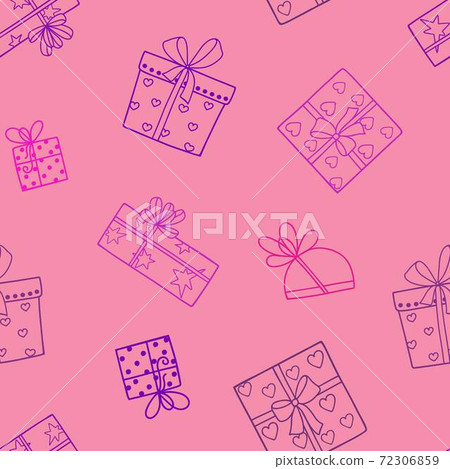 Gift box repeat pattern vector illustration... - Stock Illustration ...