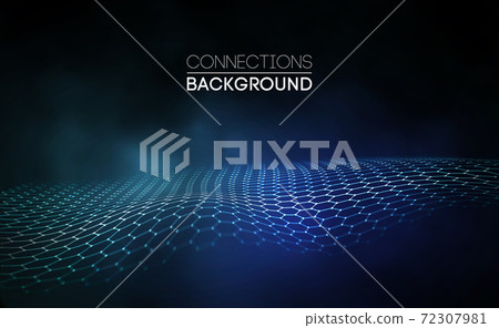 Network connection concept blue vector... - Stock Illustration ...