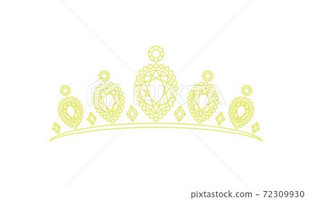 Tiara line art illustration_32 - Stock Illustration [72309930] - PIXTA