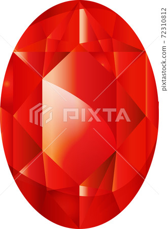Illustration of a simple ruby jewel - Stock Illustration [72310812] - PIXTA