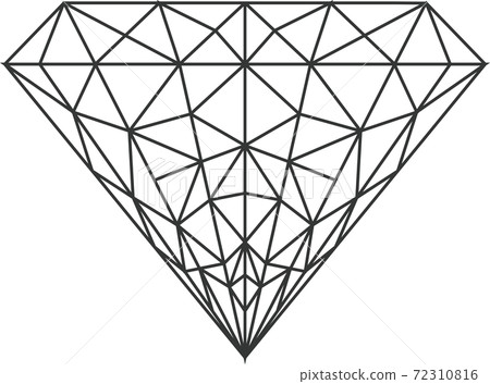 Illustration of diamond jewels drawn with lines - Stock Illustration ...