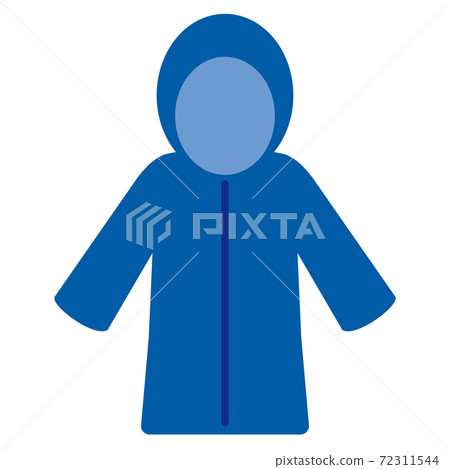 Blue raincoat simple icon - Stock Illustration [72311544] - PIXTA