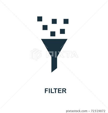 Filter icon. Monochrome style design from big... - Stock Illustration ...