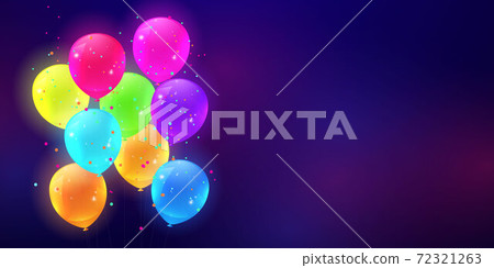 party color balloons Glow, confetti concept... - Stock Illustration [72321263] - PIXTA