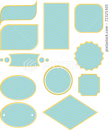 Blue frame and label set for frames isolated on... - Stock Illustration ...